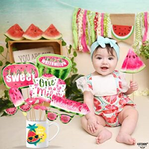 KatchOn, One in A Melon Photo Props - Pack of 28, Watermelon Photo Props, Watermelon Decorations | One in A Melon Party Decorations for Watermelon Birthday Decorations | Watermelon Photo Booth Props