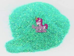 razzle dazzle lilly pad light green glitter powder color | shimmering fine cut sparkles for nail arts, | holographic glitter, sparkle powder for art & craft, resin art