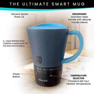 ThermoJoe 14 Oz. Rechargeable Heated Smart Thermo Mug for Coffee and Tea with Temperature Control