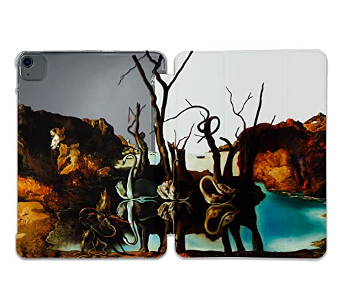 Cute Swans Reflecting Elephants Art Case Compatible with All Generations iPad Air Pro Mini 5 6 11 inch 12.9 10.9 10.2 9.7 7.9 Plastic Fabric Cover Slim Smart Stand SN1074 (8.3" Mini 6th gen)