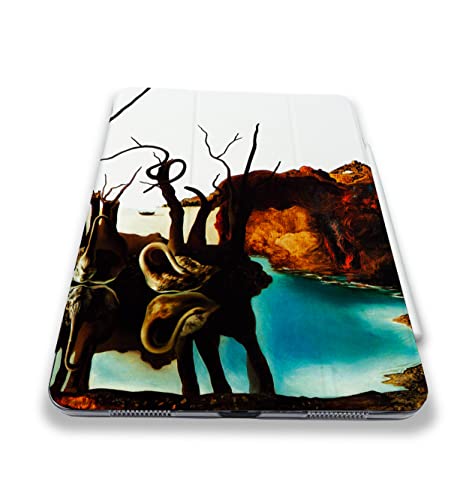 Cute Swans Reflecting Elephants Art Case Compatible with All Generations iPad Air Pro Mini 5 6 11 inch 12.9 10.9 10.2 9.7 7.9 Plastic Fabric Cover Slim Smart Stand SN1074 (8.3" Mini 6th gen)