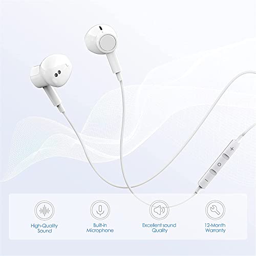 2 Pack USB C Headphones, In-Ear Earbuds with Microphone & Remote Control Noise Cancelling Wired Type C Earphones, Compatible with Android Smartphone Galaxy S20/Note 20/Pixel 5, iPad Pro 2020