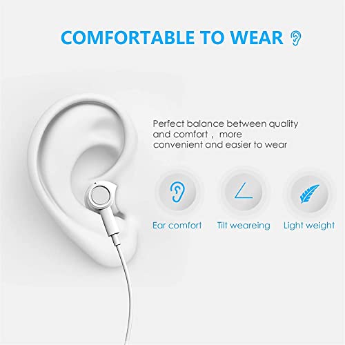 2 Pack USB C Headphones, In-Ear Earbuds with Microphone & Remote Control Noise Cancelling Wired Type C Earphones, Compatible with Android Smartphone Galaxy S20/Note 20/Pixel 5, iPad Pro 2020