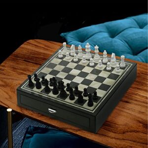 Woodronic 15" Handmade Chess Set, High Gloss Chess Box with Wood Chessmen, Classic Strategy Board Games for Kids and Adults, Perfect for Decor and Casual Play