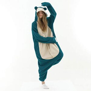 Sqlszt Animal Onesie Adult One Piece Cosplay Pajamas Costume for Women Men Halloween christmas L Green