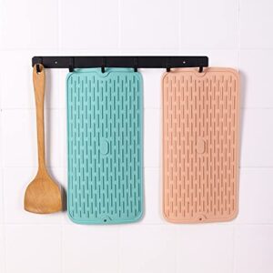 Silicone Dish Drying Mat, Kitchen Drying Mat Easy Clean for Multiple Usage Dry Mat for Dishes Silicone Drying Mat for Kitchen Counter Heat Resistant and Sink, Refrigerator Non Slip Dry Mat for Dishes