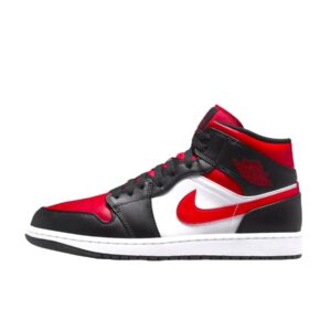 nike kids air jordan 1 retro high og gs basketball shoe, black/fire red-white, 5.5 big kid