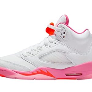 Jordan Boy's Jordan 5 Retro (Big Kid) White/Pinksicle/Safety Orange 5 Big Kid M