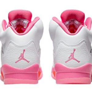 Jordan Boy's Jordan 5 Retro (Big Kid) White/Pinksicle/Safety Orange 5 Big Kid M