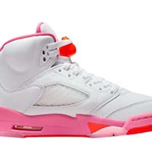 Jordan Boy's Jordan 5 Retro (Big Kid) White/Pinksicle/Safety Orange 5 Big Kid M