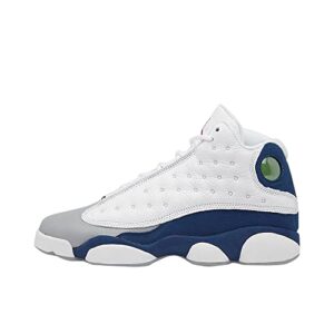 jordan boy's air jordan 13 retro (big kid) white/fire red/french blue/light steel grey 6 big kid m