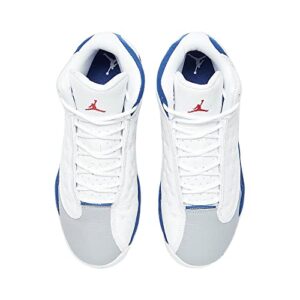 Jordan Boy's Air Jordan 13 Retro (Big Kid) White/Fire Red/French Blue/Light Steel Grey 6 Big Kid M