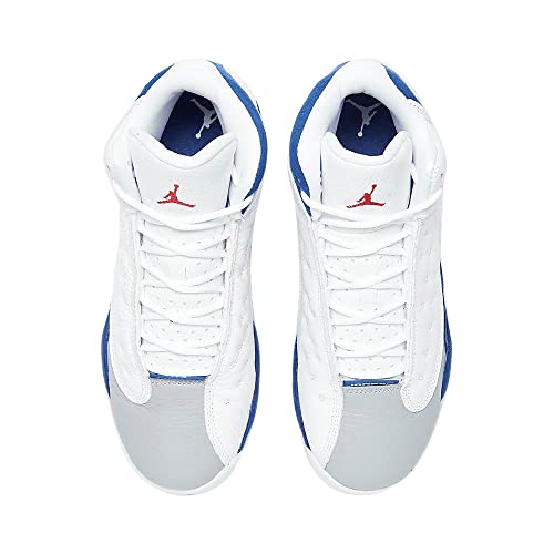 Jordan Boy's Air Jordan 13 Retro (Big Kid) White/Fire Red/French Blue/Light Steel Grey 6 Big Kid M