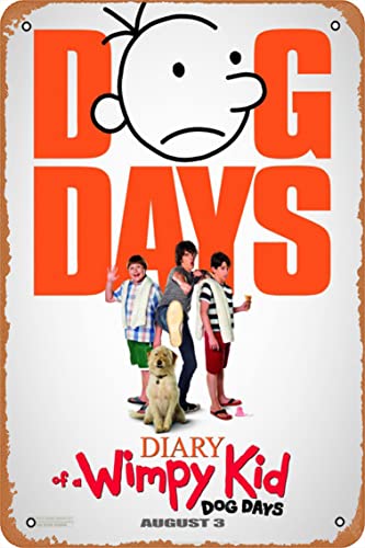 Ysirseu Diary of a Wimpy Kid: Dog Days (#1 of 9) 2012 Movie Poster Wall Home Wall Art Metal Tin Sign 8x12 inch, 8 x 12 Inch