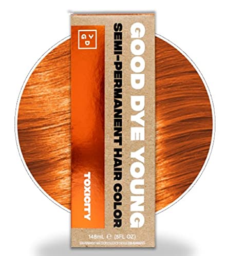 Good Dye Young Semi Permanent Hair Dye (Toxicity - Copper) – UV Protective Temporary Hair Color Lasts 15-24+ Washes – Conditioning Copper Hair Dye – PPD free Hair Dye - Cruelty-Free & Vegan Hair Dye