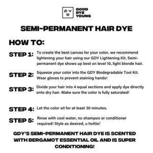 Good Dye Young Semi Permanent Hair Dye (Toxicity - Copper) – UV Protective Temporary Hair Color Lasts 15-24+ Washes – Conditioning Copper Hair Dye – PPD free Hair Dye - Cruelty-Free & Vegan Hair Dye