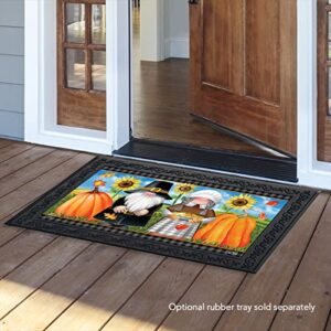 Briarwood Lane Thanksgiving Gnomes Doormat Pumpkins Sunflowers Humor 30" x 18"