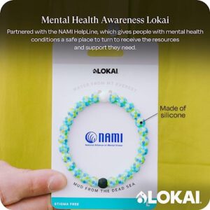 Lokai Silicone Beaded Bracelet for Stigma-Free Mental Health Awareness - Dots Style (Large, 7 Inch Circumference) - Jewelry Fashion Bracelet Slides-On for Comfortable Fit for Men, Women & Kids