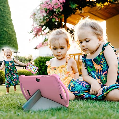 YOBANSE Kids Tablet, 7 inch Tablet for Kids 3GB RAM 32GB ROM Android 11.0 Toddler Tablet with Bluetooth, WiFi, GMS, Parental Control, Dual Camera, Shockproof Case, Educational, Games(Light Pink)