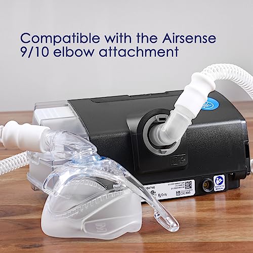 Resway CPAP Tubing | White 15mm Diameter | Universal CPAP Hose Compatible with Most Machines & Masks | Easy-Grip 22mm Ergonomic Cuff for Secure Fit | Lightweight Flexible Tube - 6 Feet Long