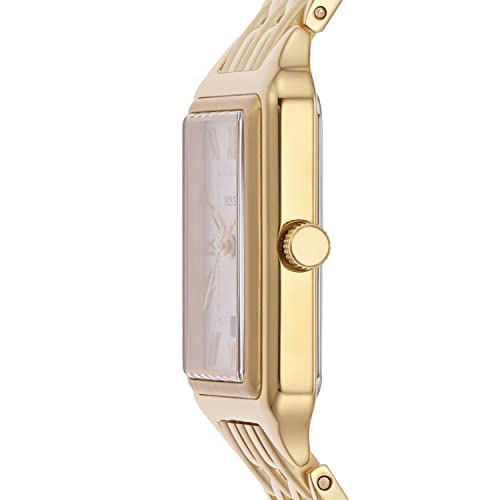 Fossil Women's Raquel Quartz Stainless Steel Three-Hand Watch, Color: Gold (Model: ES5220)