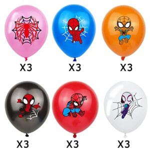 186PCS Spidey And His Amazing Friends SPlDERMEN Birthday Party Supplies for Kid, Party decorations for Girls, Baby Shower, Happy Birthday Supplies, Party Decorations for Boys, Include Invited cards, Sling, Tablecloth, Plates, Napkins, Gift bags, Birthday