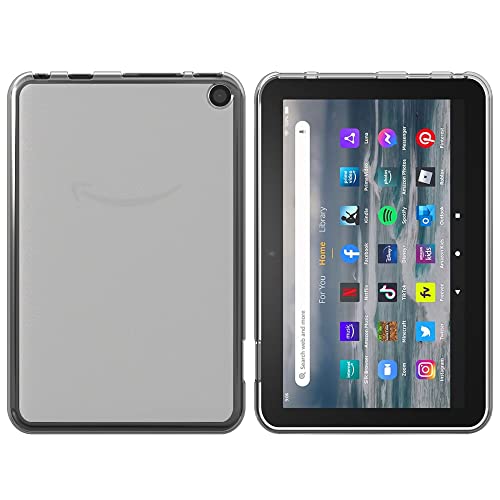 Case for Amazon Fire 7 Tablet (Only Compatible with 12th Generation, 2022 Release), Puxicu Slim Design Flexible Matte TPU Protective Cover for Fire 7, Transparent