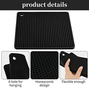 Smithcraft Silicone Trivets for Hot Dishes, Pots and Pans, Hot Pads for Kitchen, Mixing Color Silicone Pot Holders Mats for Kitchen Quartz Counter Heat Resistant Mat, Flexible Table Trivet Mat Set 4