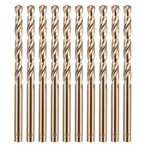 5mm cobalt drill bit set, m35 twist hss drill bits straight shank, 5mm high speed steel drill bits for drilling in hard metal, stainless steel, cast iron