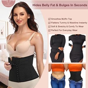 Andalinge Waist Trainer for Women Weight Loss Girdle Upgraded Hourglass Waist Cincher Shaper with Steel Bones Extender