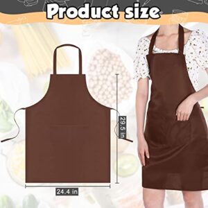 36 Pack Bib Apron Bulk Cotton Aprons for Women with Pockets Unisex Chef Kitchen Apron Washable Plain Apron Cooks Apron for Kitchen Cooking Restaurant BBQ Painting Crafting, 12 Colors()