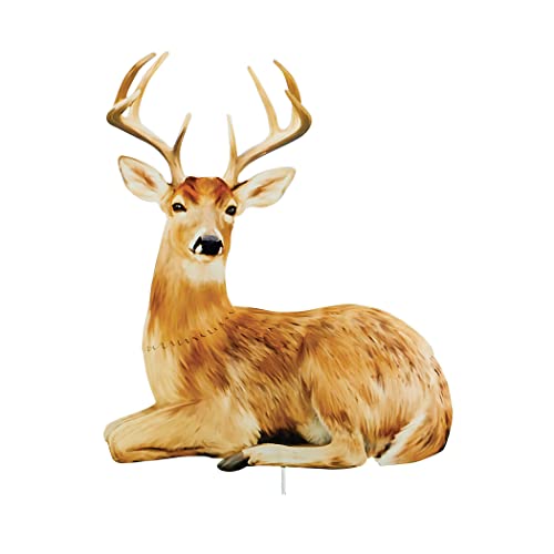 Collections Etc Realistic Deer Outdoor Metal Garden Stake - Set of