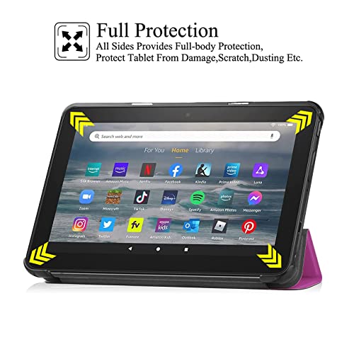 REASUN Case for All-New Fire 7 Tablet (12th Generation, 2022 Release), Slim Lightweight Trifold Stand Cover with Auto Sleep/Wake Case for New Amazon Kindle Fire 7 12th Generation 2022, Purple