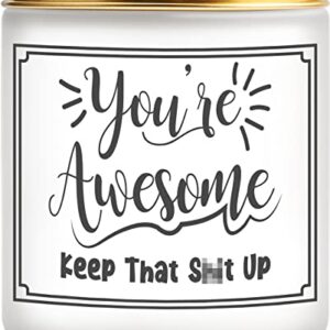 Friendship Scented Candle Gifts, Thank You Gifts for Friends Female, Male, Funny Inspirational Gifts for Birthday Thanksgiving, Cute Going Away Gifts for BFF, Bestie