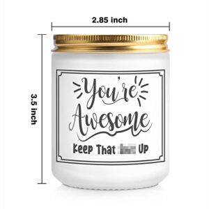 Friendship Scented Candle Gifts, Thank You Gifts for Friends Female, Male, Funny Inspirational Gifts for Birthday Thanksgiving, Cute Going Away Gifts for BFF, Bestie