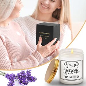 Friendship Scented Candle Gifts, Thank You Gifts for Friends Female, Male, Funny Inspirational Gifts for Birthday Thanksgiving, Cute Going Away Gifts for BFF, Bestie