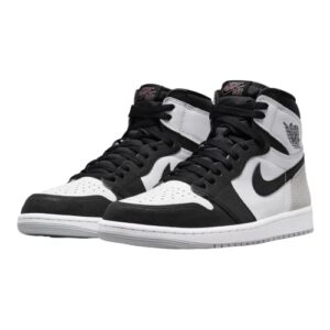 Nike Men's Air Jordan 1 High Retro OG 'Brotherhood' Basketball Shoes, White/Black-grey Fog-bleached, 13