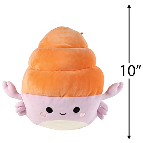 Squishmallows 10" Arco The Hermit Crab - Officially Licensed Kellytoy Plush - Collectible Soft & Squishy Crab Stuffed Animal Toy - Add to Your Squad - Gift for Kids, Girls & Boys - 10 Inch