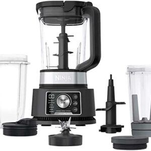 Ninja CO351B SS351 Kitchen Nutri Foodi Power Pitcher System, Smoothie Bowl Maker, 4in1 Blender + Food Processor, Single Serve Blender 1400WP smartTORQUE 6 Auto-iQ Presets (Renewed)