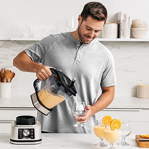 Ninja CO351B SS351 Kitchen Nutri Foodi Power Pitcher System, Smoothie Bowl Maker, 4in1 Blender + Food Processor, Single Serve Blender 1400WP smartTORQUE 6 Auto-iQ Presets (Renewed)