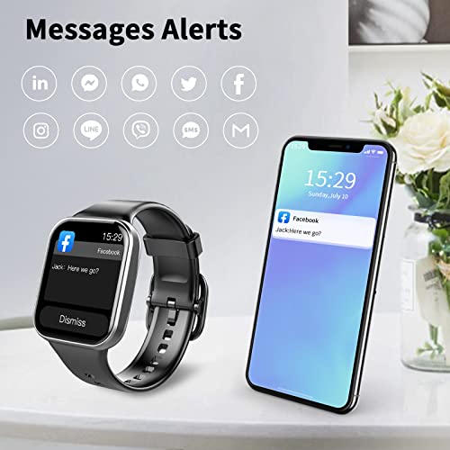 Smart Watch for Men Women, 1.69'' Fitness Tracker Health Monitor for Heart Rate, Blood Oxygen, Sleep,25 Sport Modes Activity Trackers IP68 Waterproof,Message Notification Fitness Watch for Android iOS