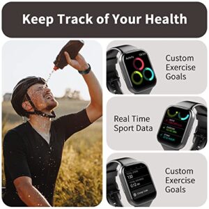 Smart Watch for Men Women, 1.69'' Fitness Tracker Health Monitor for Heart Rate, Blood Oxygen, Sleep,25 Sport Modes Activity Trackers IP68 Waterproof,Message Notification Fitness Watch for Android iOS