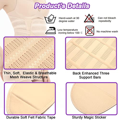 Postpartum Waist Trainer for Women - 3 in 1 Postpartum Belly Support Recovery Wrap, Adjustable Postpartum Belly Band, Breathable Postpartum Belly Wrap C-section Recovery for Body Shaper Back Support L