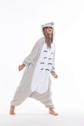 Sqlszt Animal Onesie Adult One Piece Pajamas Unisex Cosplay Costume for Women Men XL Grey