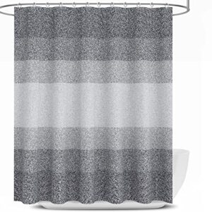 olanly waffle shower curtain 72x72 inches, heavyweight fabric, machine washable, waterproof, hotel luxury spa, simple modern grey shower curtains for bathroom, guest bath, stalls and tubs