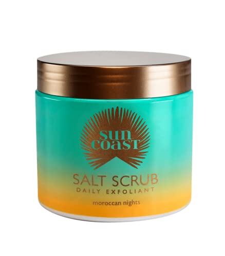 Sun Coast Salt Scrub - Daily Skin Exfoliant (Moroccan Nights, 22 oz)