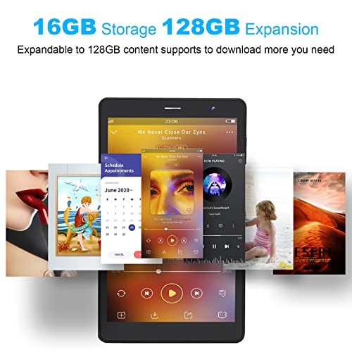 SZTPSLS inch Android 11 Tablet, 16GB Storage 128GB TF Expansion Tablets, Quad-core A7 Processor 800x1280 IPS HD Touchscreen Dual Camera Tablets, Support WiFi, Bluetooth