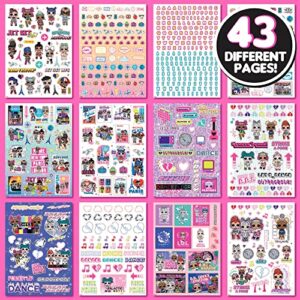 L.O.L. Surprise! 1500+ Little Sister & Tots Stickers, Queen Bee, Diva, Go-Go Gurl, Glitter Queen, Cosmic Queen, Shapes, Super B.B., Rocker, Cute Gifts for Girls Kids Teens Adults