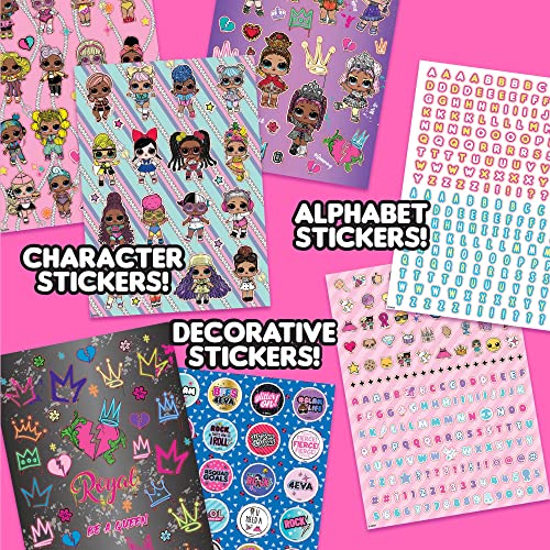 L.O.L. Surprise! 1500+ Little Sister & Tots Stickers, Queen Bee, Diva, Go-Go Gurl, Glitter Queen, Cosmic Queen, Shapes, Super B.B., Rocker, Cute Gifts for Girls Kids Teens Adults