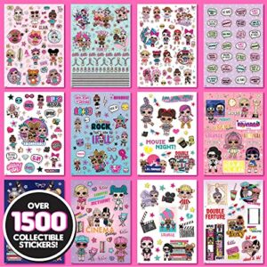 L.O.L. Surprise! 1500+ Little Sister & Tots Stickers, Queen Bee, Diva, Go-Go Gurl, Glitter Queen, Cosmic Queen, Shapes, Super B.B., Rocker, Cute Gifts for Girls Kids Teens Adults